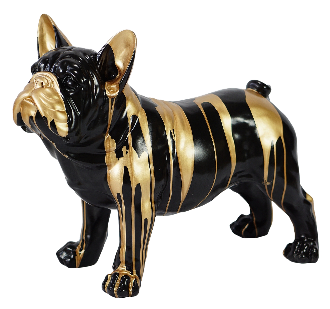 STATUE CHIEN BOULEDOGUE JUKI EN RESINE - 260,00